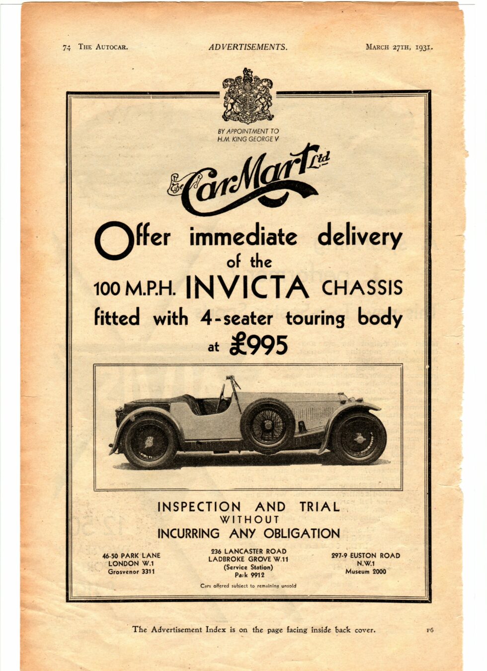 History of the Invicta Marque | The Invicta Car Club